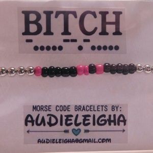 AudieLeigha | Jewelry | Bitch Morse Code Bracelet | Poshmark